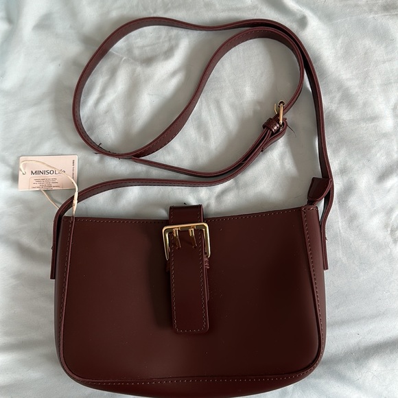 minisoLife | Bags | Miniso Life Purse Brown Faux Leather | Poshmark